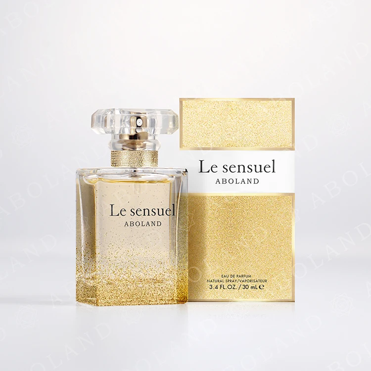 Luxury And Shiny Perfume Packaging Elegant Cosmetic Gold Glass Perfume ...