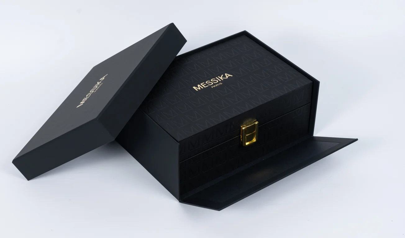 Paris Messika Luxury Black Wooden Gift Display Storage Box Packaging ...