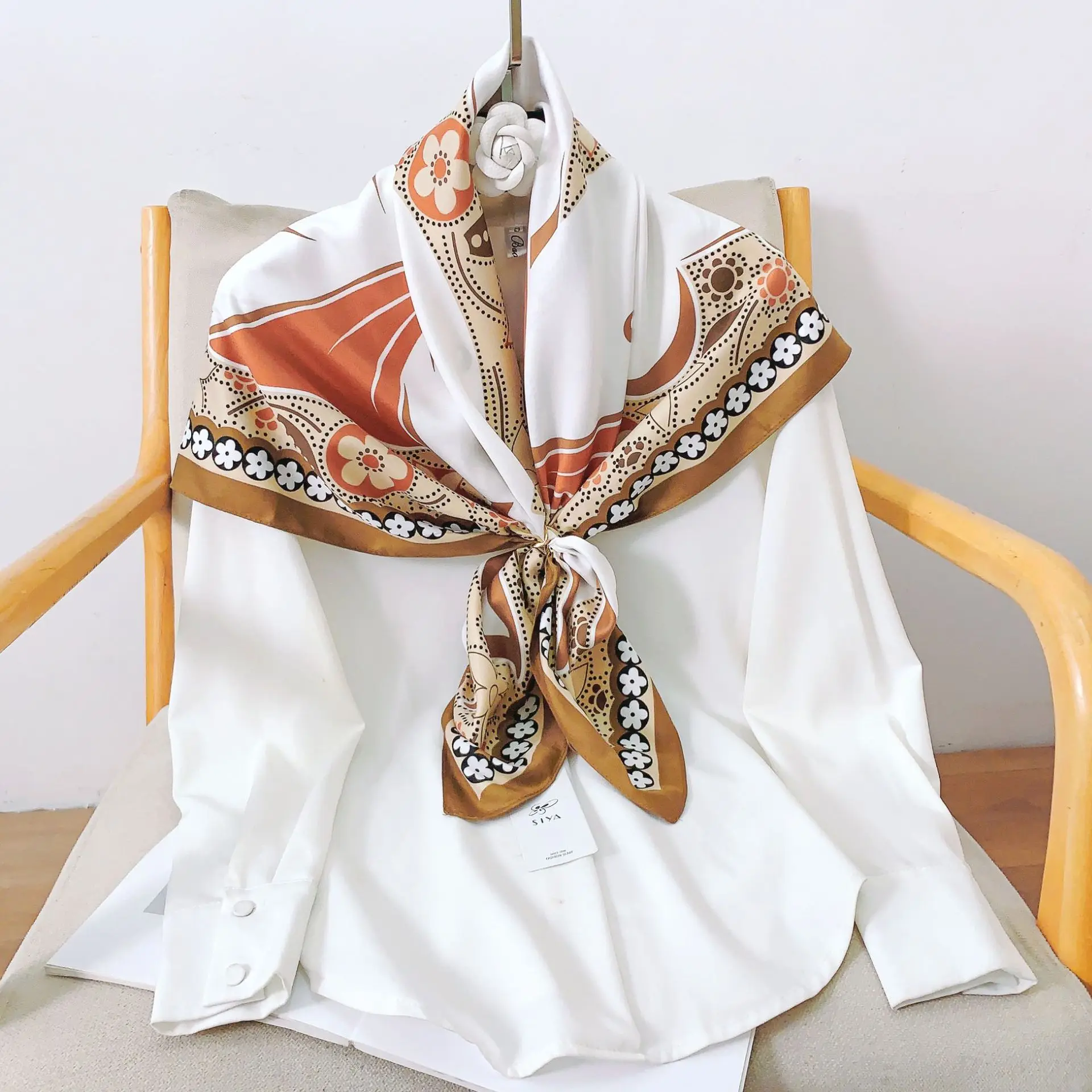 Summer Fashion Style 90 X 90 Scarf Wrapped Shawl Cartoon Rabbit Print ...