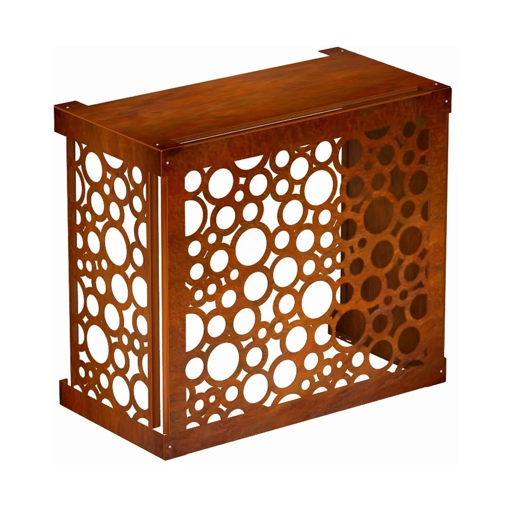 Decorative Laser Cut Outdoor Metal Air Conditioner Cover Corten Steel ...