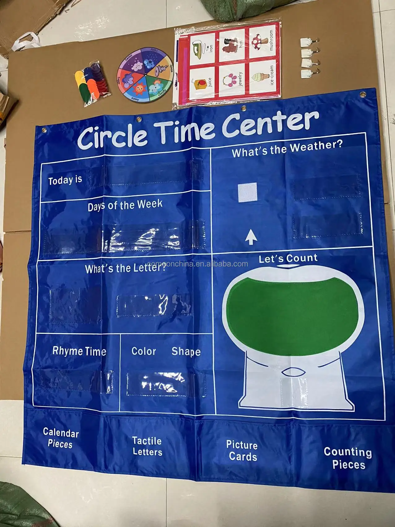 Calendar Weather Pocket Chart for Kids - Durable & Educational