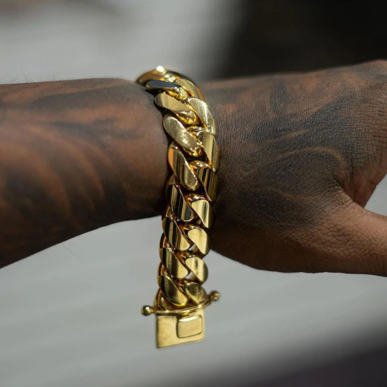 Luxury Hip Hop Jewelry Cadena Cubana Custom 10k 14k 18k 24k Real Solid ...