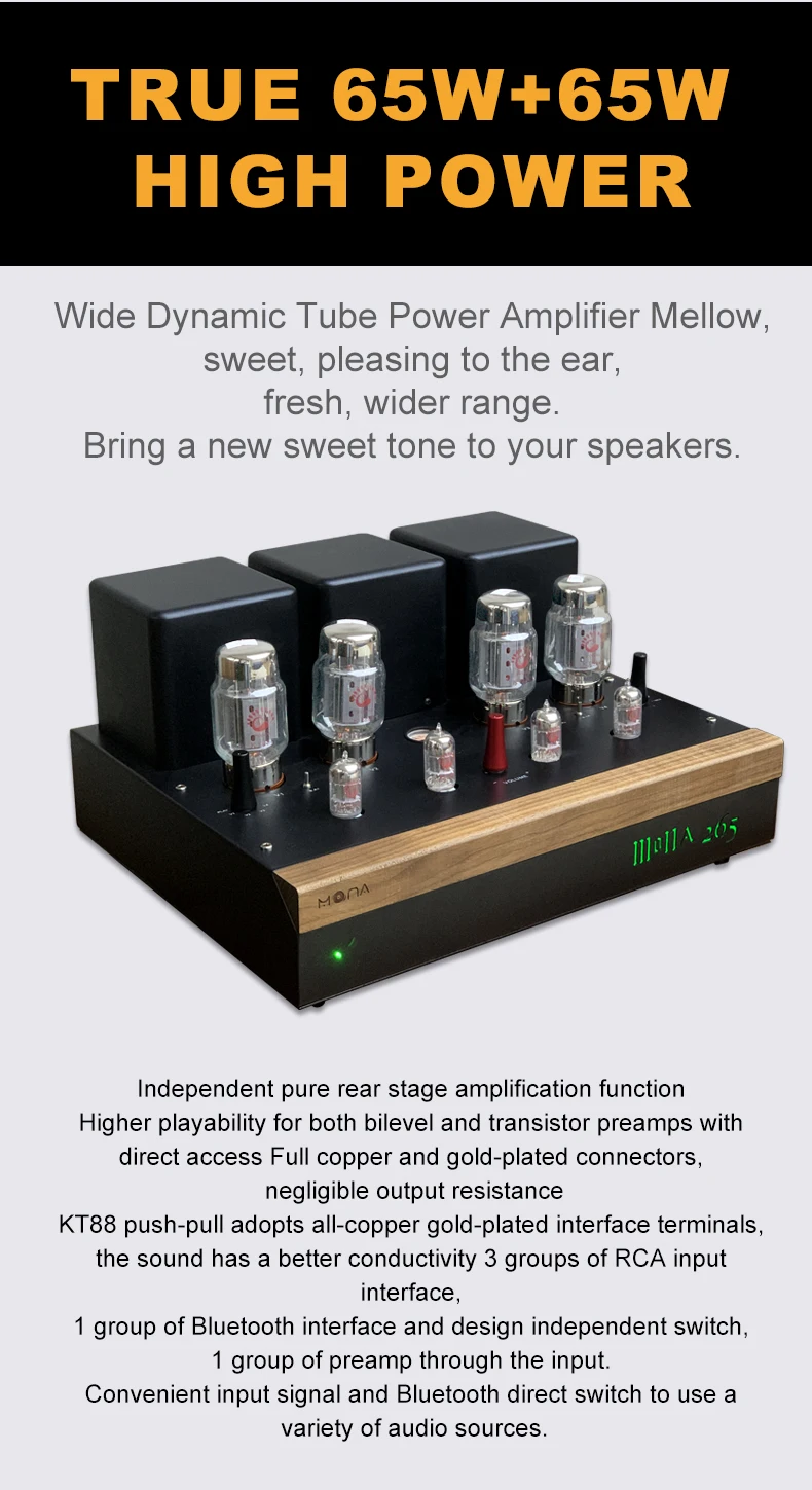Mona 265 Kt88 Push-pull Tube Amplifier Audio Amplifier For Indoor Home ...