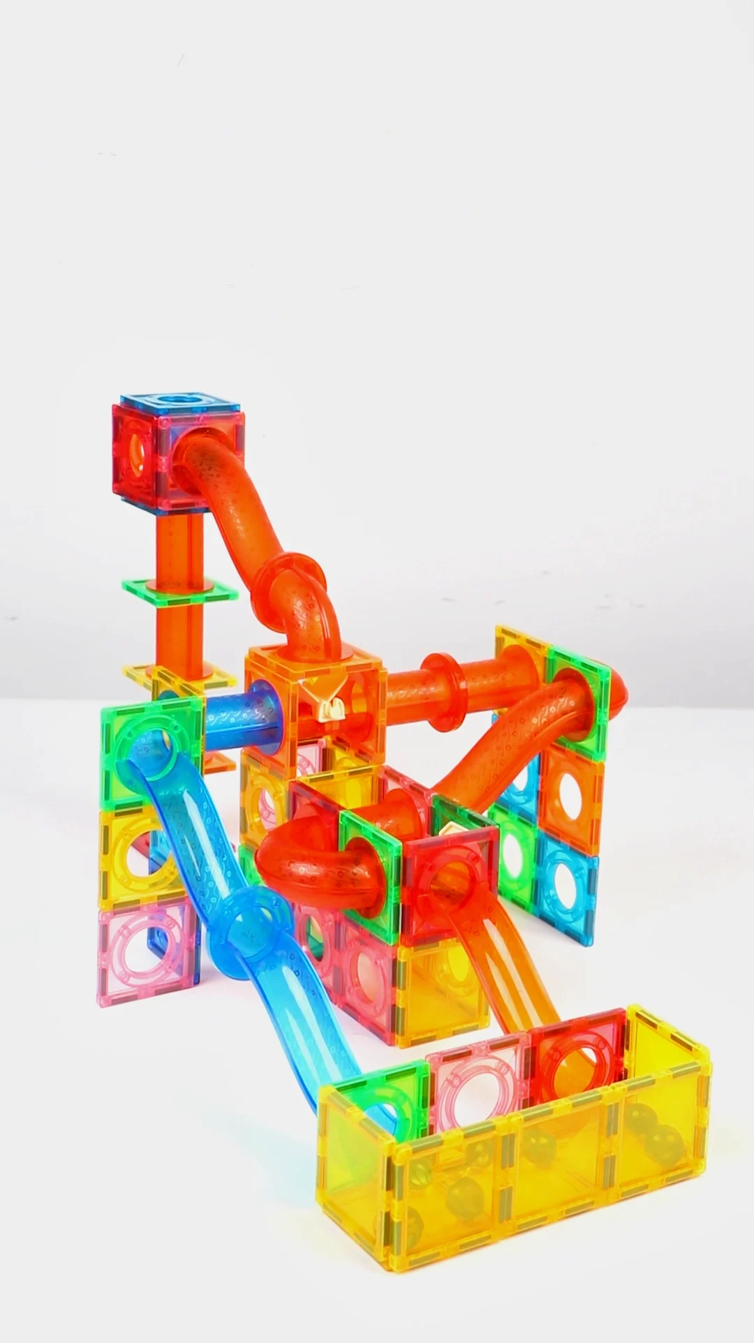 Magplayer Magnetic Blocks Tiles Magnetic Marble Run Set Toys Magnetic ...