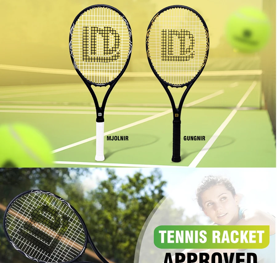100% Full Carbon Fiber Tennis Rackets - Lightweight & Durable
