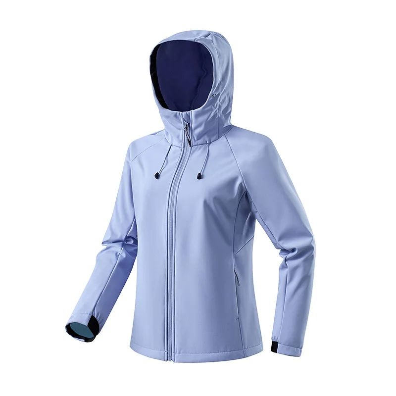Custom Waterproof Soft Shell Hooded Jacket Wear Resistant Scratch ...