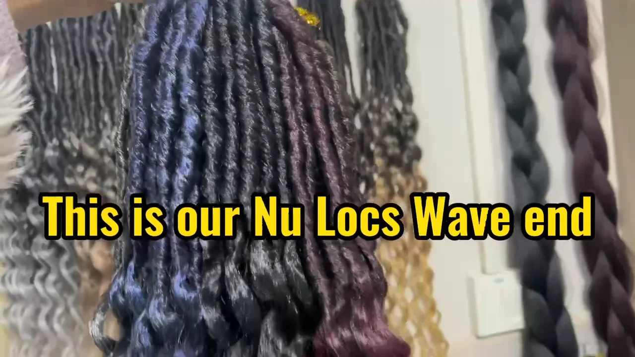 Wholesale 24inch Nu Locs Wave End Long Prelooped Crochet Hair Curly ...