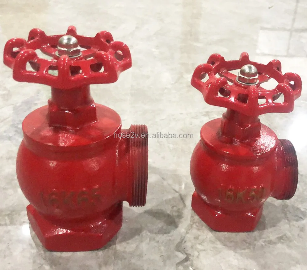 90 Degree DN50 Fire Hydrant Valve - Internal Thread Cast Iron