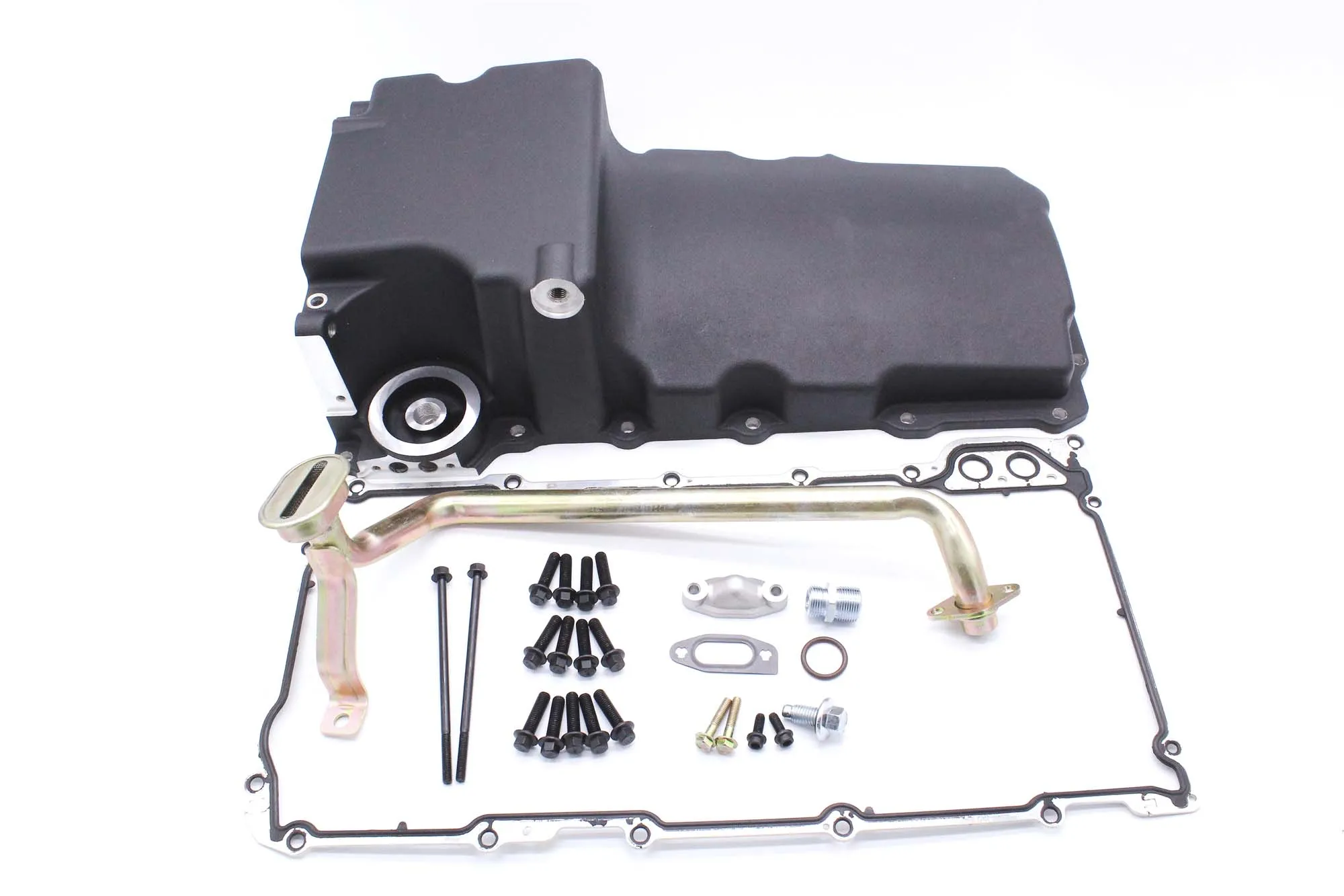 For LS SWAP Aluminum Rear Sump Retro-Fit Oil Pan GM BLACK Camaro Nova ...