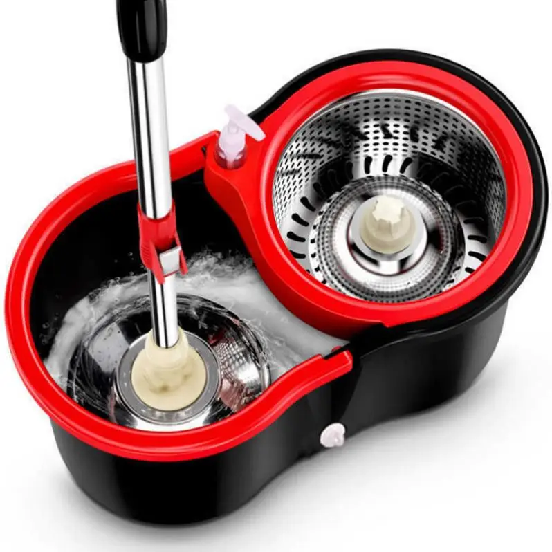 Factory Wholesale Black Free Hand Washing Twist Spin 360 Round Mop for ...