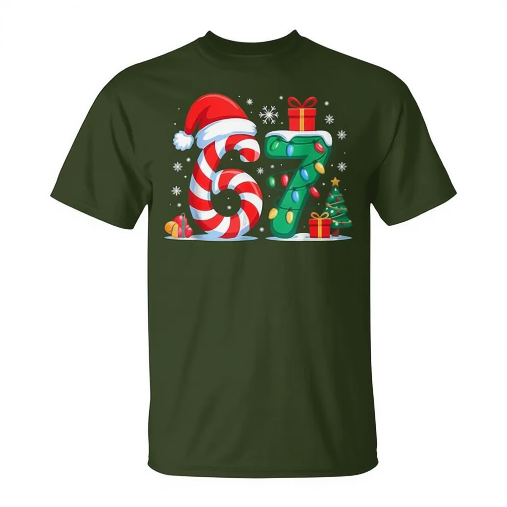 67 Christmas Meme Matching Couples T-Shirt Six Seven Holiday Design ...