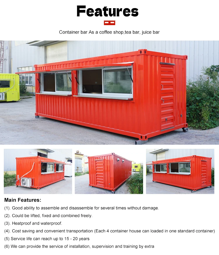 20FT Modular Steel Structure Container Fast Food Shop| Alibaba.com