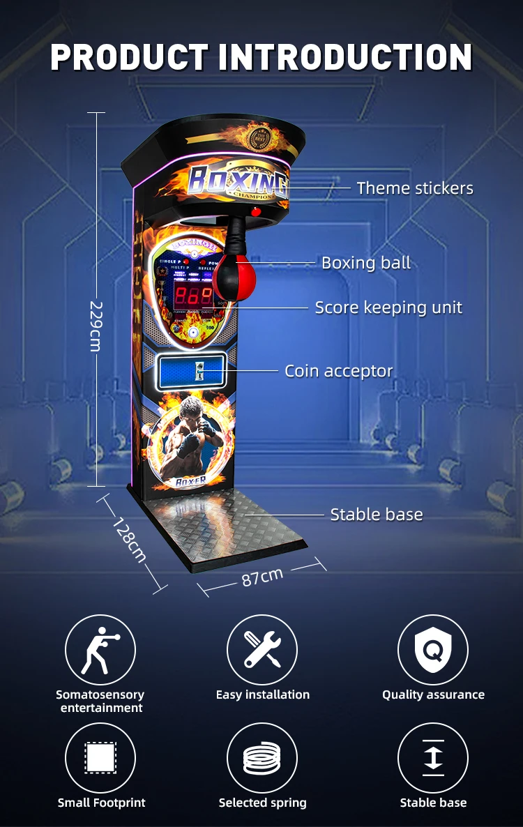 Hot Sale Coin Operated Prize Redemption Boxing Machine Arcade Game ...