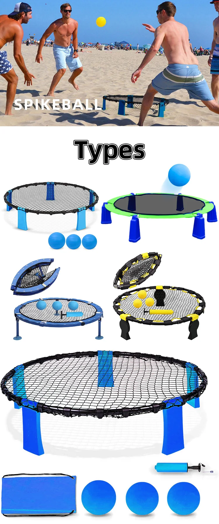 Customized Logo Yard Sports Throw Game Mini Volleyball Spikeball Pro ...