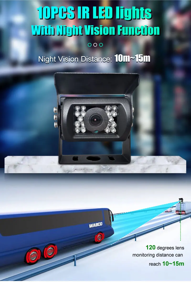 Waterproof / Weatherproof Analog Cctv Camera Rear Vehicle Cctv Camera ...