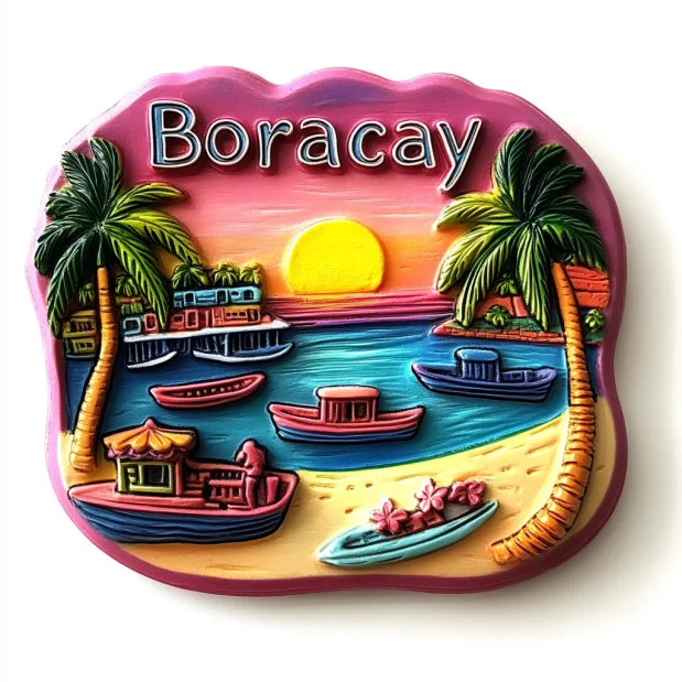High Quality Resin Refrigerator Magnets Customizable Boracay Travel ...