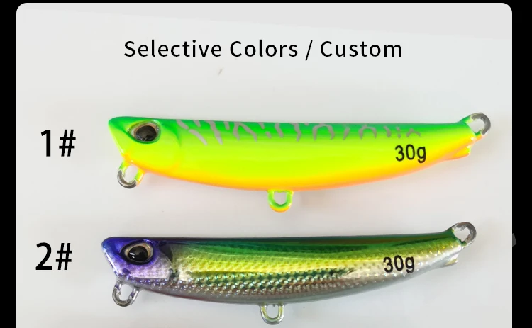 Saltwater Fast Sink Jig Bait 20g 30g 60g Shore Fishing Metal Jigging ...