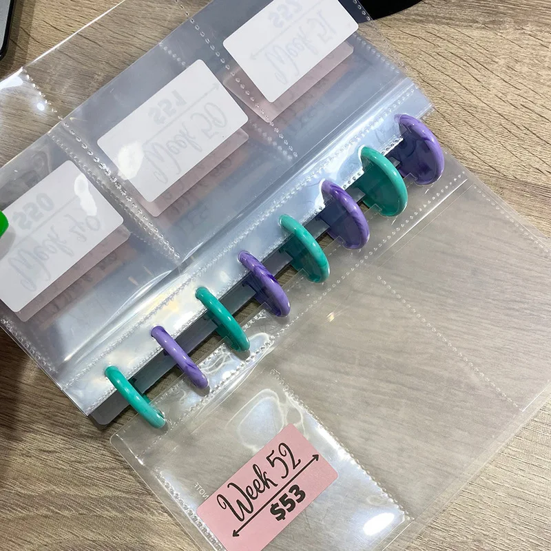 52 Week Savings Challenge Discbound Binder A5 B5 Loose Leaf Detachable ...