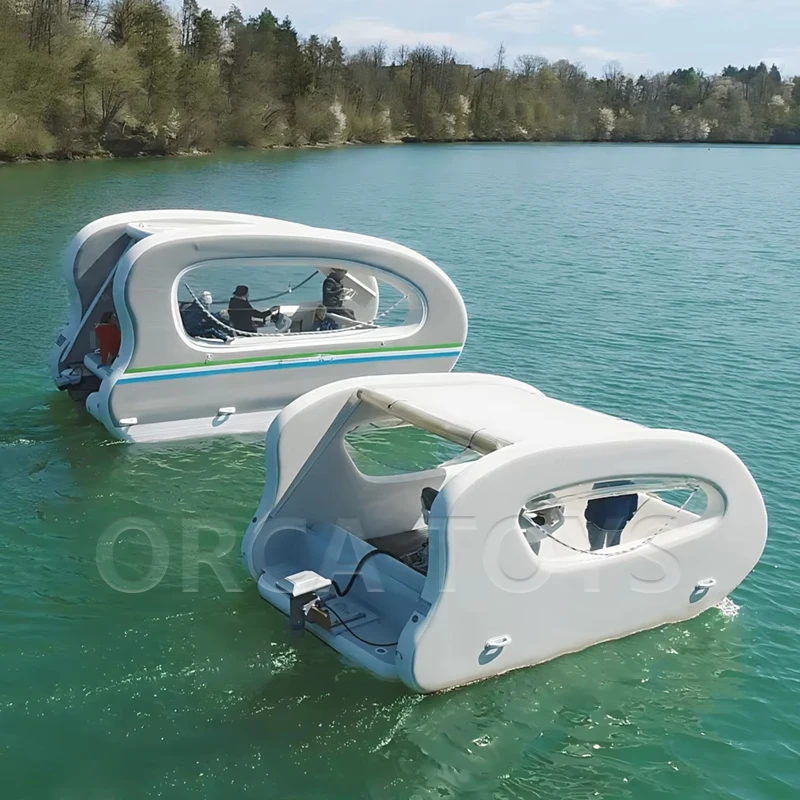 Custom Electric Catamaran Cruising Pontoon Portable Boat Foldable ...
