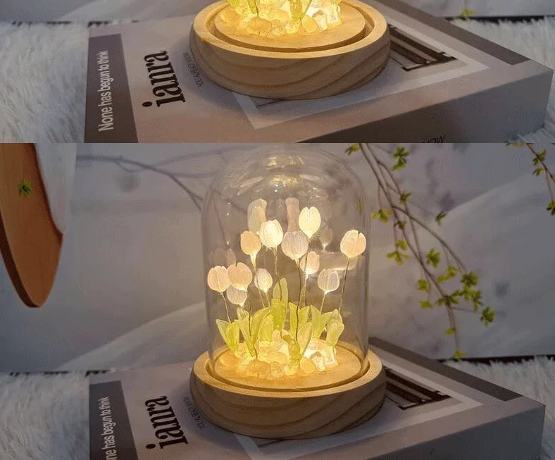 Diy Desktop Led Atmosphere Light Decoration Large Tulip Bedroom Living ...