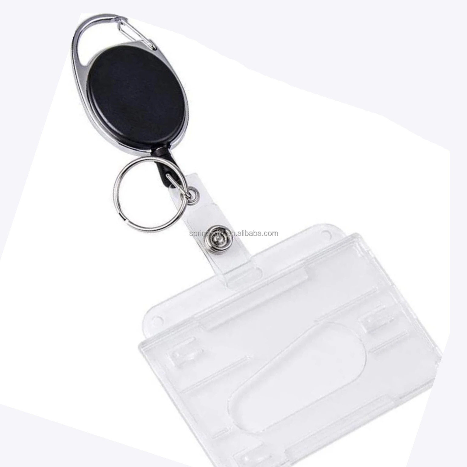 Heavy Duty Badge Clip Vertical Horizontal Thumb Slot Plastic ID Credit ...