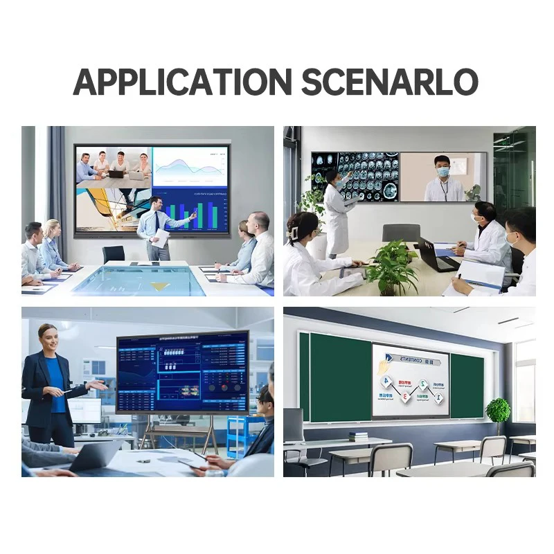 75 Inch 4k 8k Touch Screen Interactive Smart Board Moveable Electronic ...