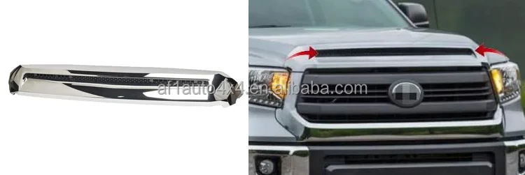 Chrome Front Upper Hood Bulge Molding Grille Trim Compatible With 2014 ...