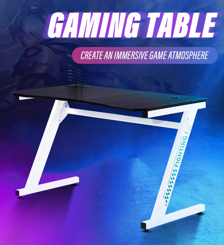 Electric Standing Mesa Gamer Computer Gaming Desk Table And Chair Set ...