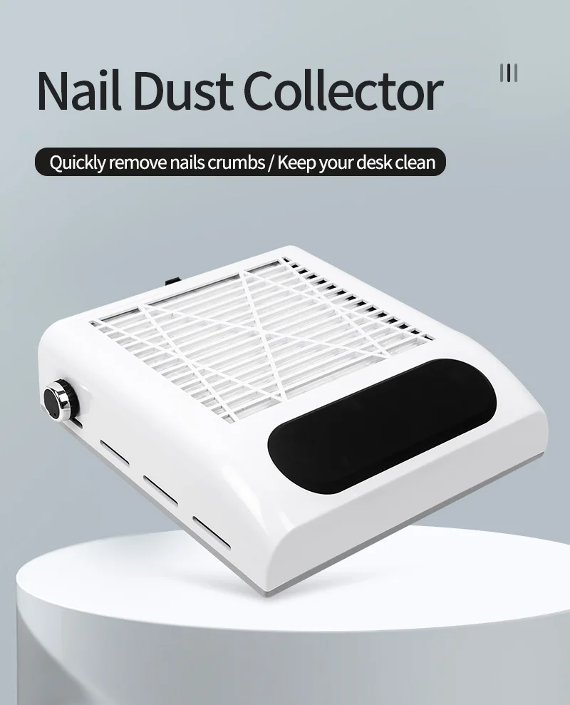 Adjustable Speed 80W Nail Dust Collector Nail Vacuum Cleaner Powerful ...