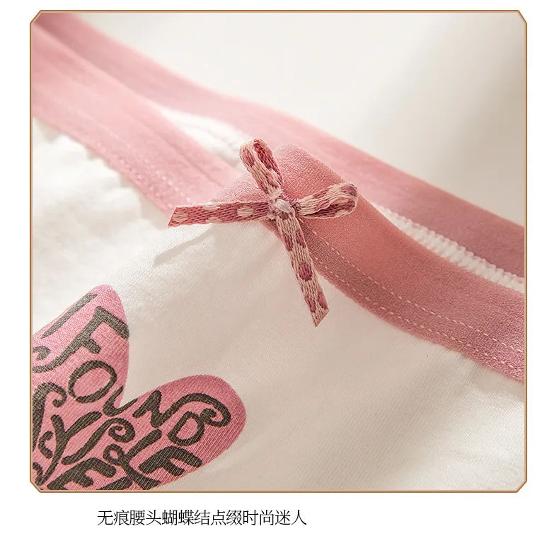 Y007-1 Wholesale Panties Kids Underwear Love Printing Cotton Sweet Teens Underwear / Cotton ...
