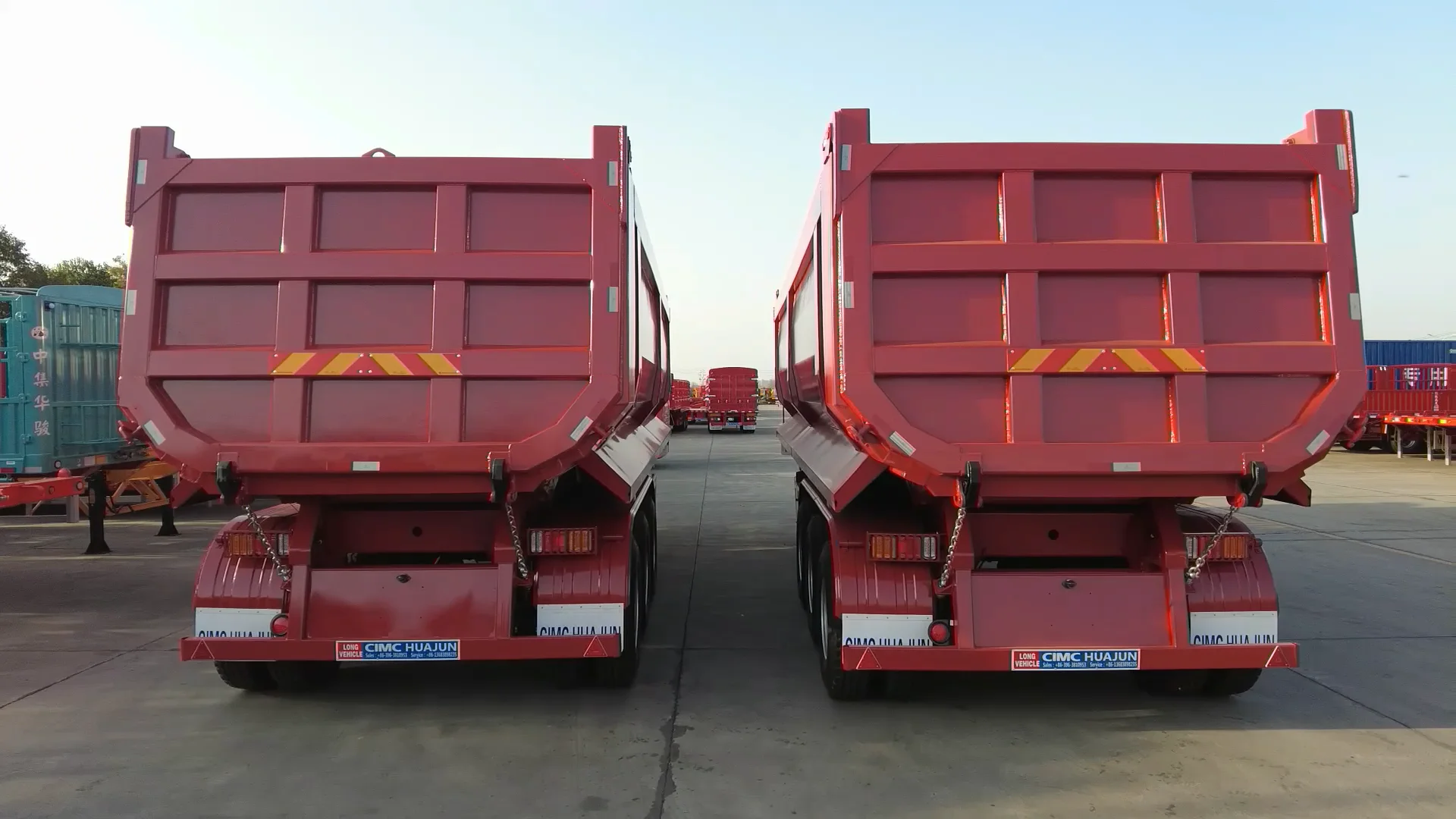 China Rear Tipper Semi Trailer Bulk Transportation Trailer Vehicle ...