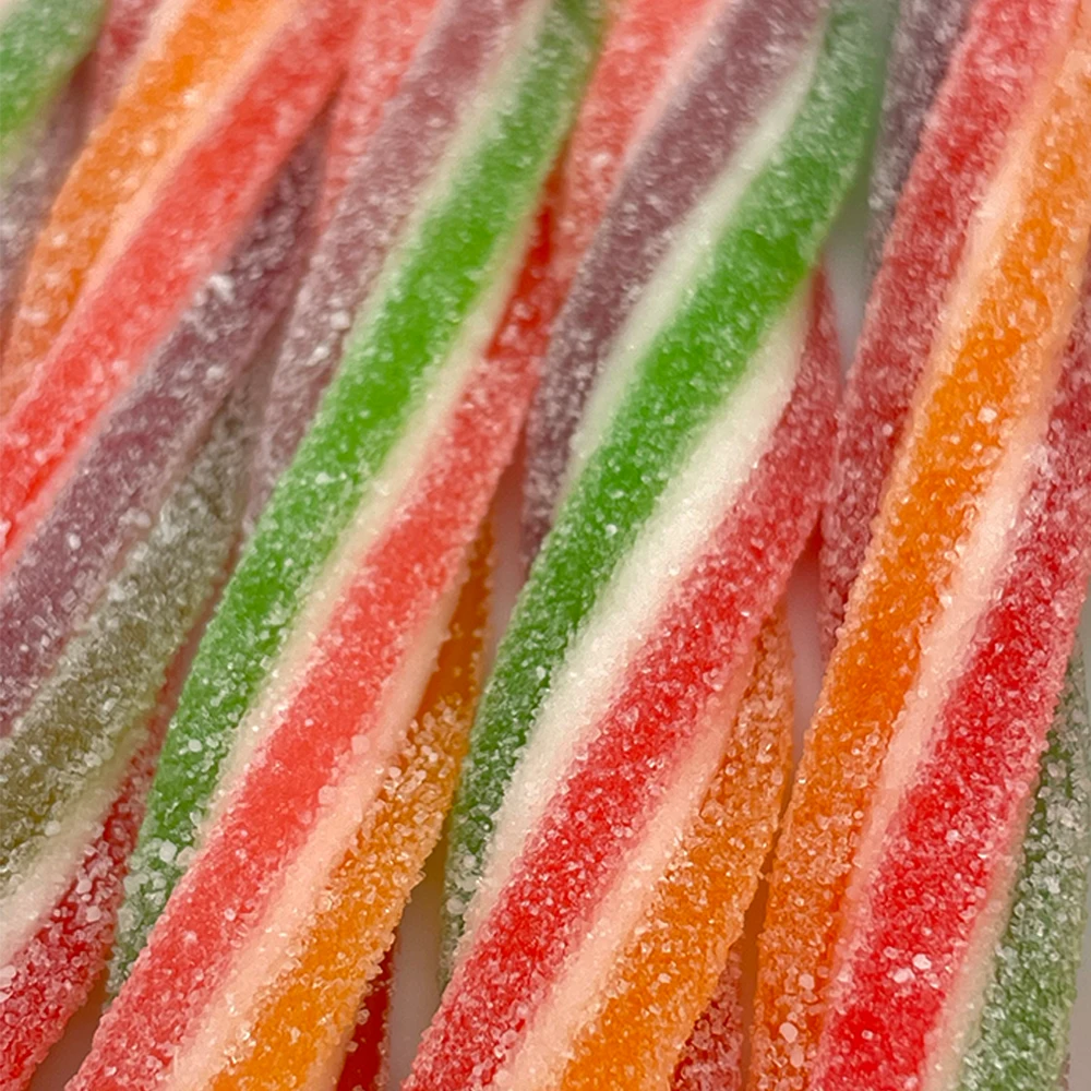 Wholesale Fruity Flavor Twister Gummy Soft Candy Stick Halal Sour ...