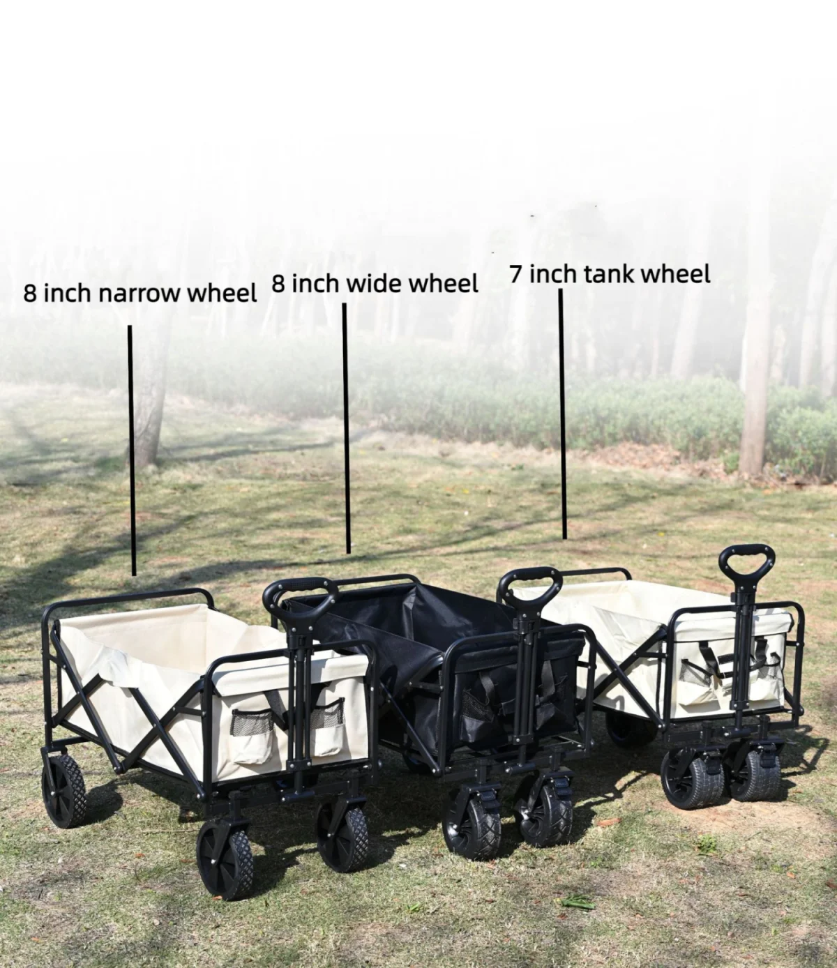 Heavy Duty Folding Beach Handcart Trolley Folding Camper Cart Camping ...