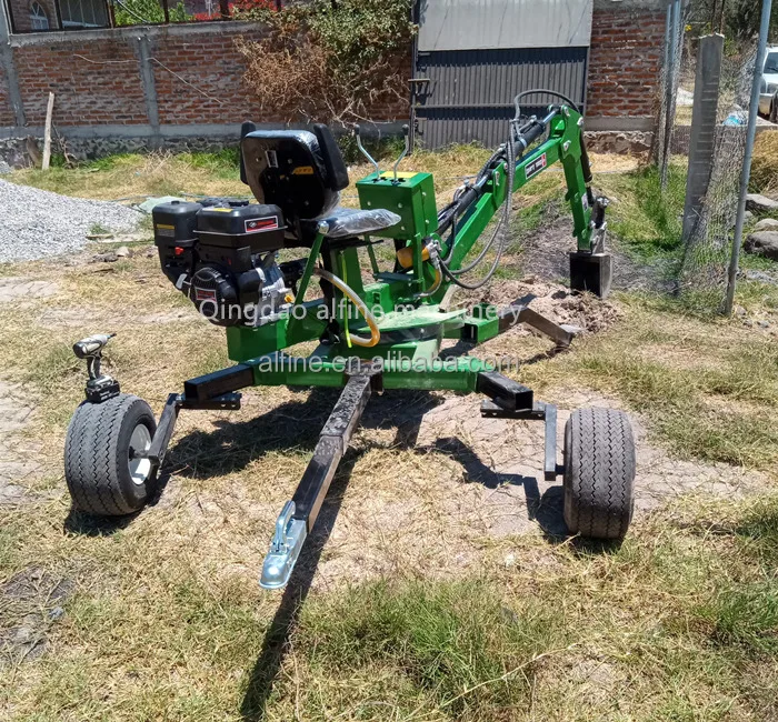 Cheap 360 Rotation Degree Self Power Towable Backhoe