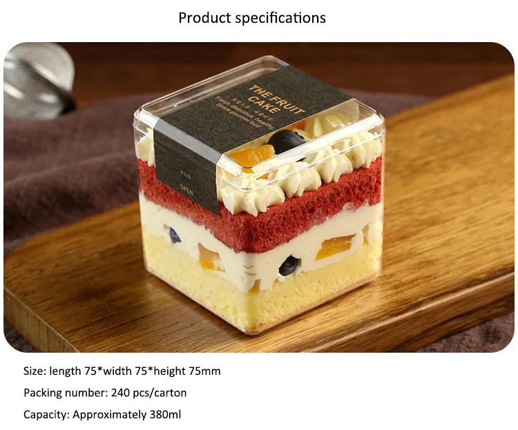 Customizable Clear Acrylic Cake Boxes for Sushi & Cookies