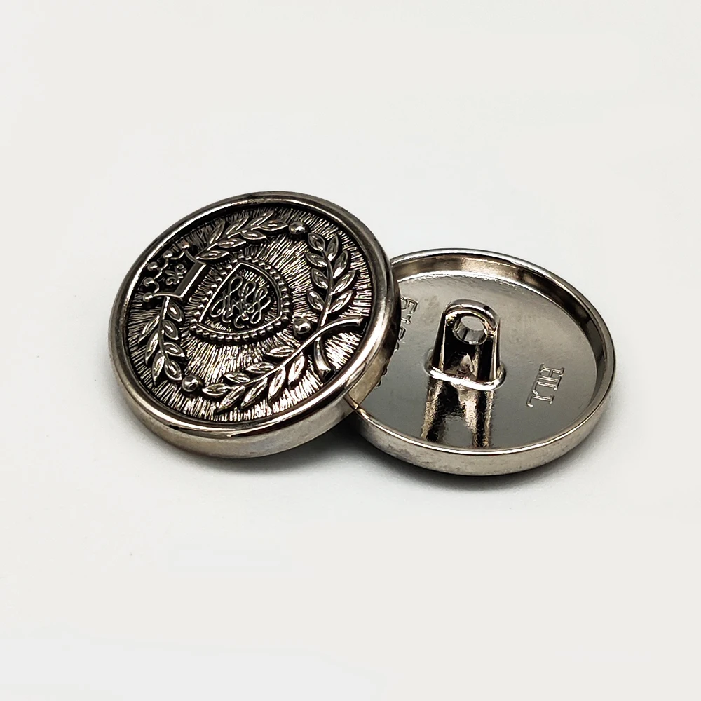 Factory Custom High Quality Zinc Alloy Stainless Steel Button Logo ...