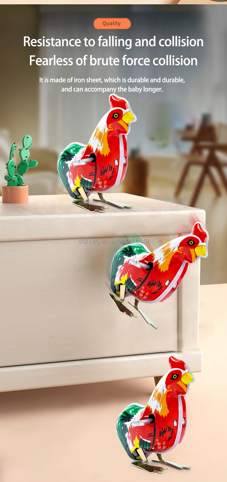 Funny Turkey Wind-up Toys Childhood Nostalgia Interesting Red Iron ...