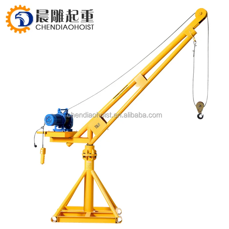 Mini Crane Outdoor Motor Single Phase Mobile Lifting Crane