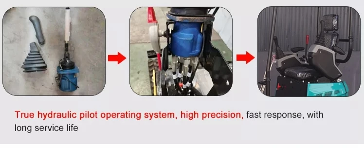 Mini Excavator Digger - 2 Ton Flexible Engineered Rubber Track