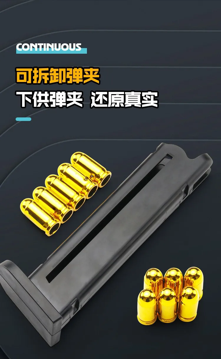 1911 Hot Selling Revolver Soft Bullet Safe Metal Realistic Jump ...