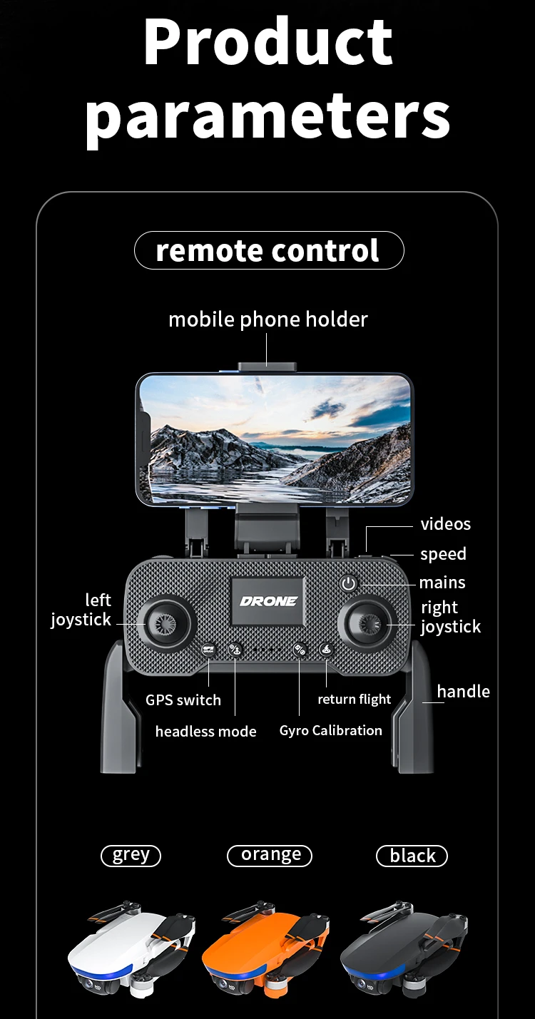 Portable MINI B6 Drone with 4K Dual HD Camera & Brushless Motors