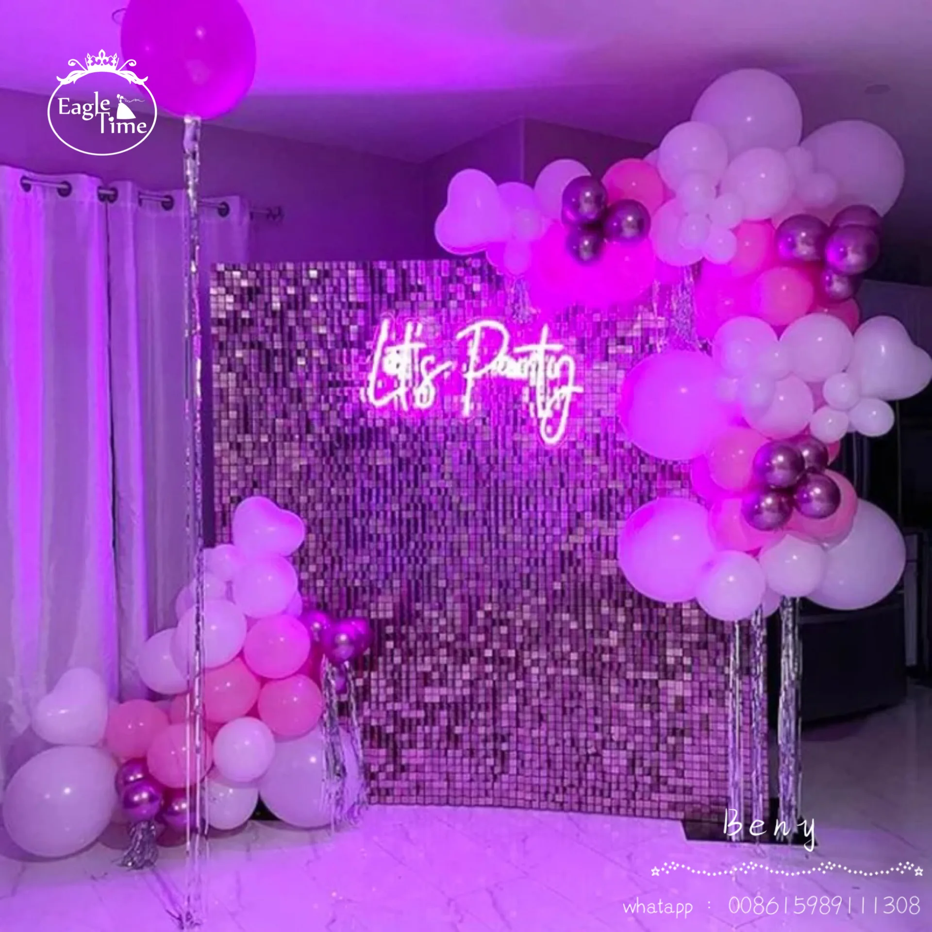 Stunning Rainbow Sequin Background For Wedding Party Event Venue ...