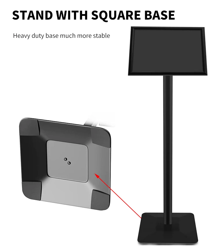 A3 Black Color Poster Rotating Display Stand Portable Adjustable ...