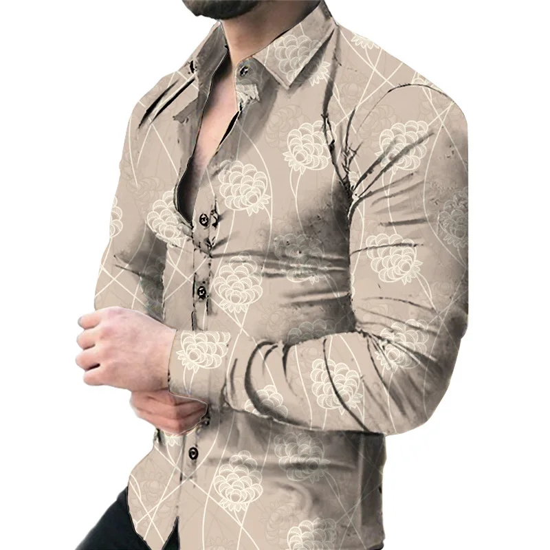 Hot Street Style Patchwork for Men Chemise Pour Homme Shirt Casual ...