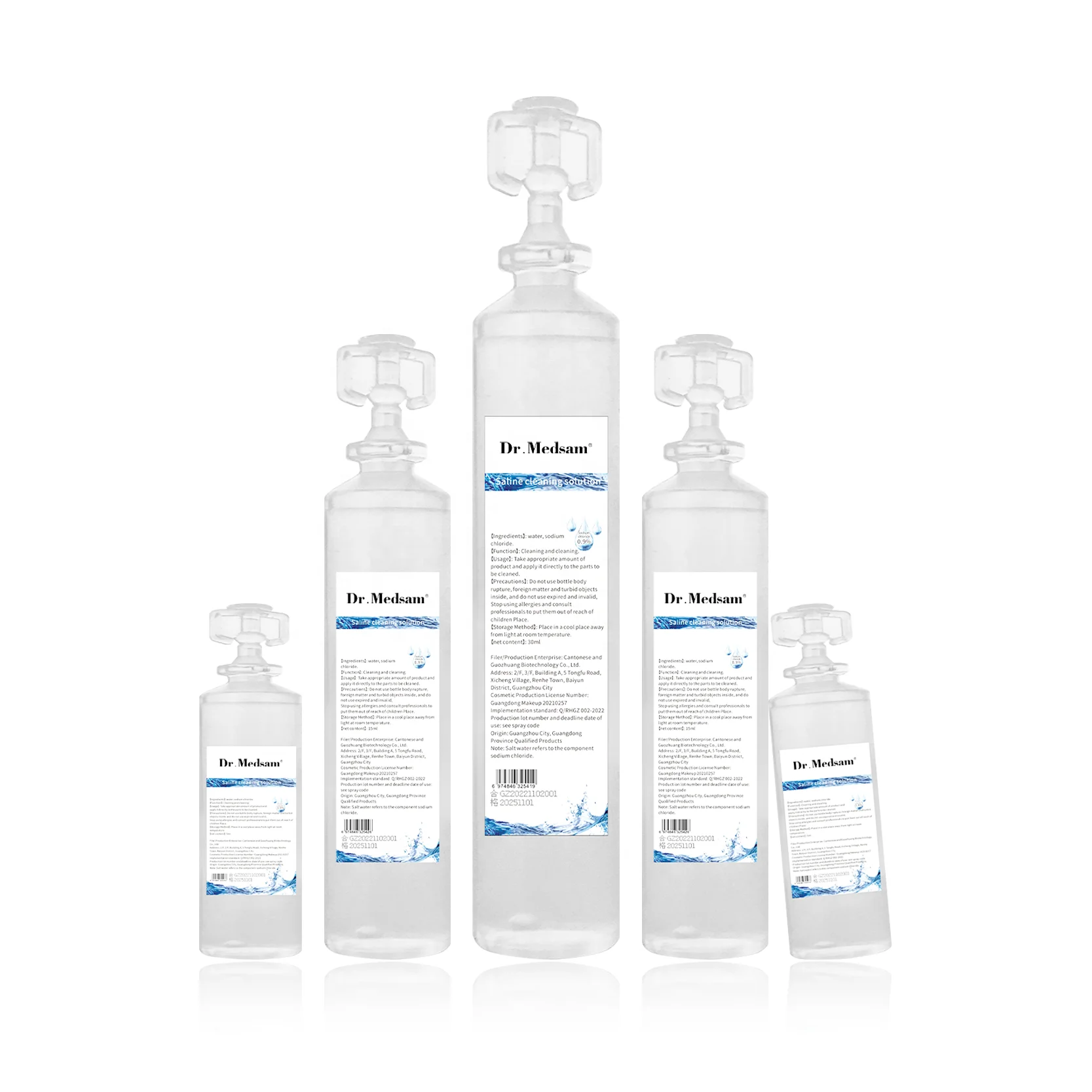 Sodium Chloride Sterile Eyewash Irrigate Wound Normal Saline Solution 0 ...