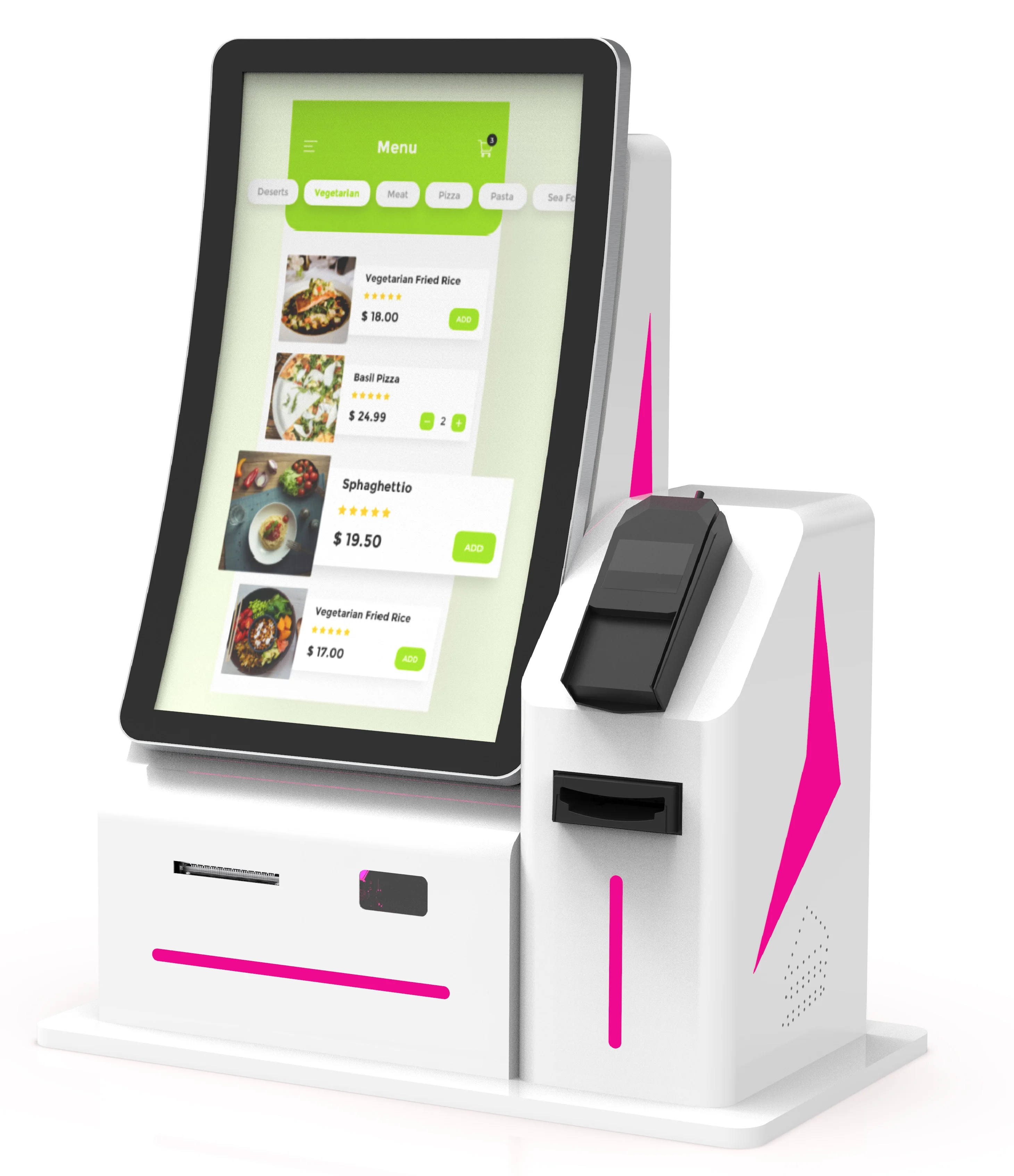 Kiosk Manufacturer Desktop Curved Touchscreen Kiosk Cash In Payment ...