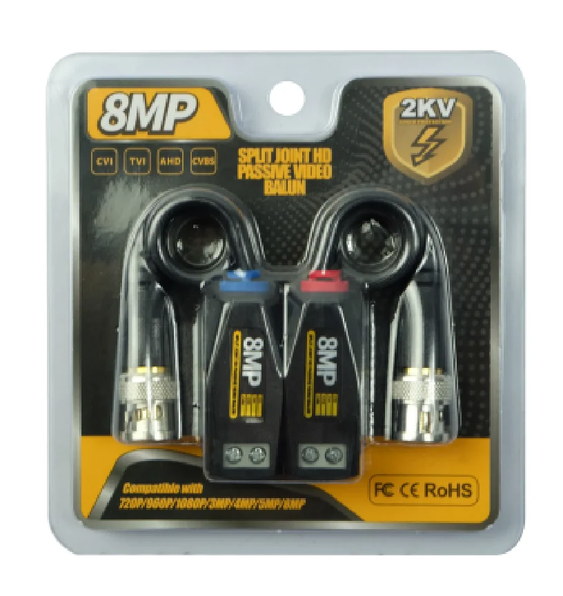 8mp Hd Cctv Video Balun Connector Signal Amplifier Cctv System Ip ...
