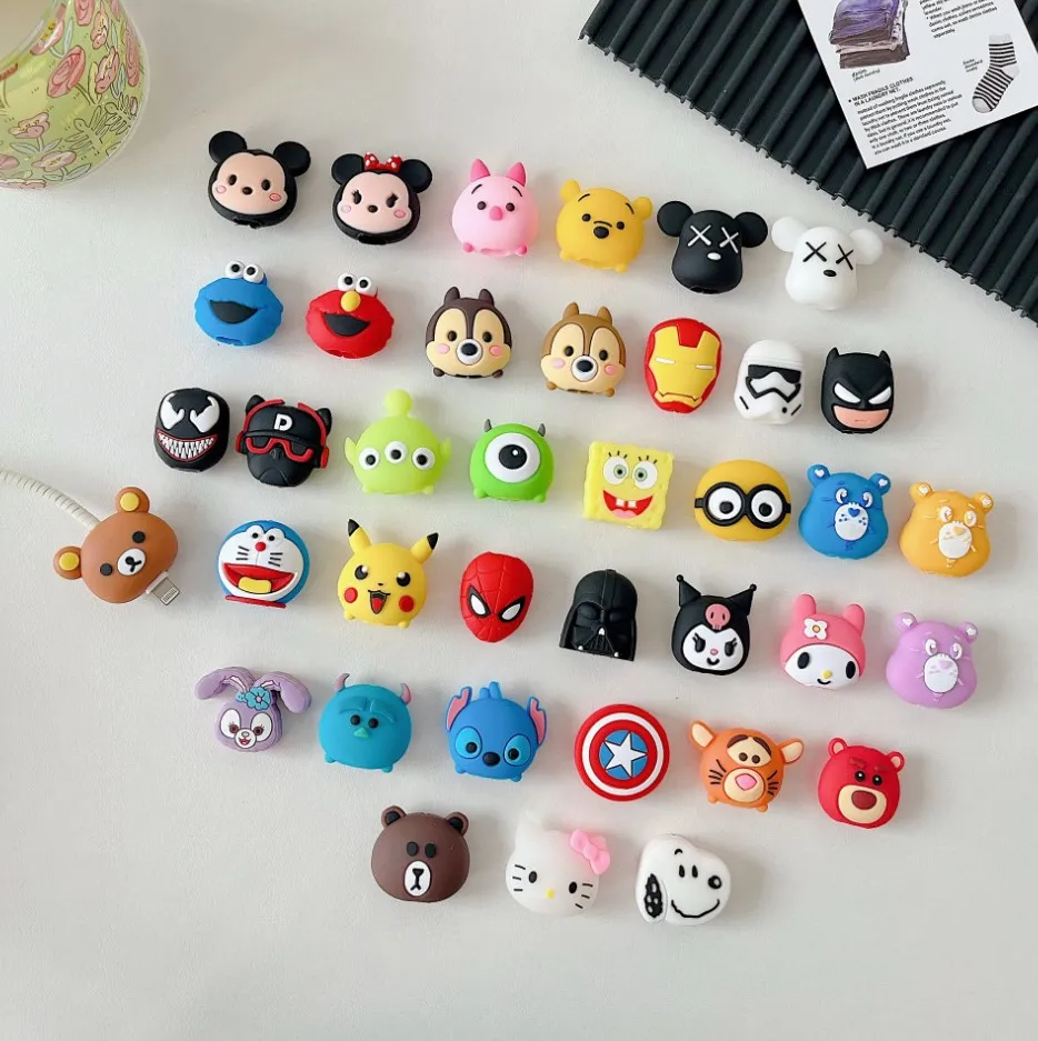 Cartoon Cute Animal Cable Protector Bites USB Cable Wire Organizer ...