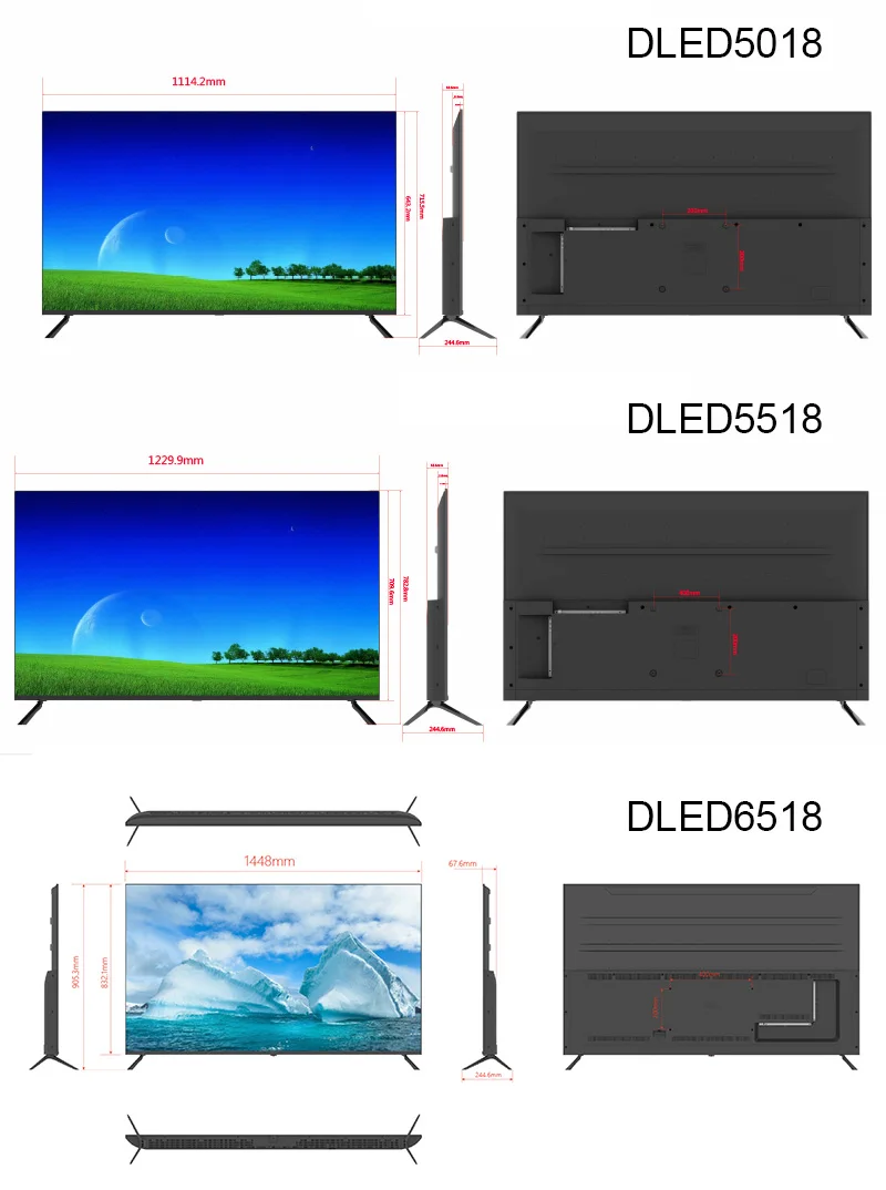 Frameless Android Wifi Hd Television 50 Inch 65 Inch Uhd Led 4k Smart ...