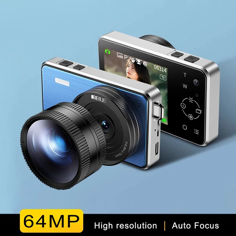 Benjie Mini Portable Digital Camera for Kids 64MP 2.8' IPS Touch Screen ...
